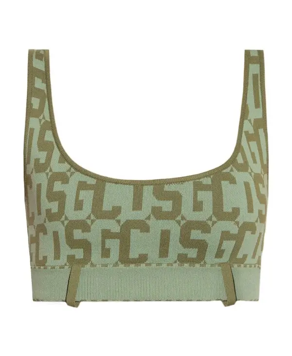 Gcds Monogram Print Sports Bra