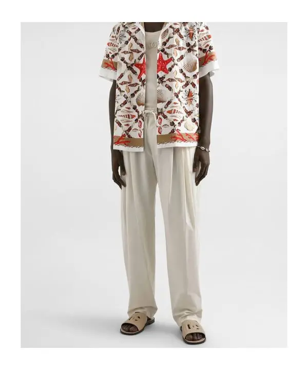 Dolce & Gabbana Pleated Drawstring Trousers - Beige