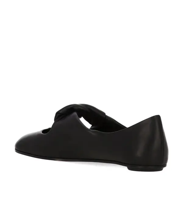 Alexander McQueen Twist-detailed Round-toe Ballet Flats