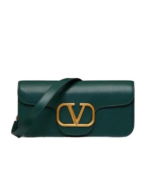 Valentino Garavani Vlogo Plaque Crossbody Bag - Green