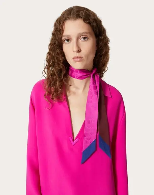 Valentino Garavani Toile Iconographe Asymmetric Hem Scarf