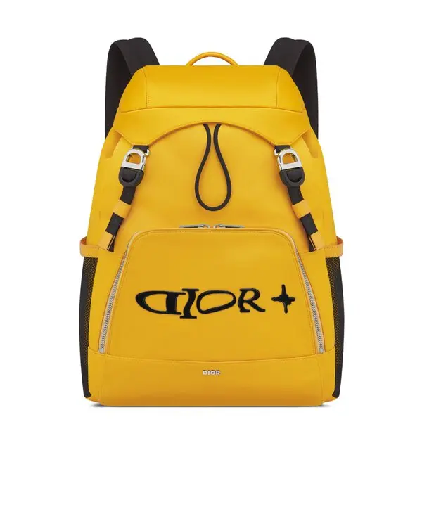 Dior And Lewis Hamilton 8 Backpack With Flap - Yellow