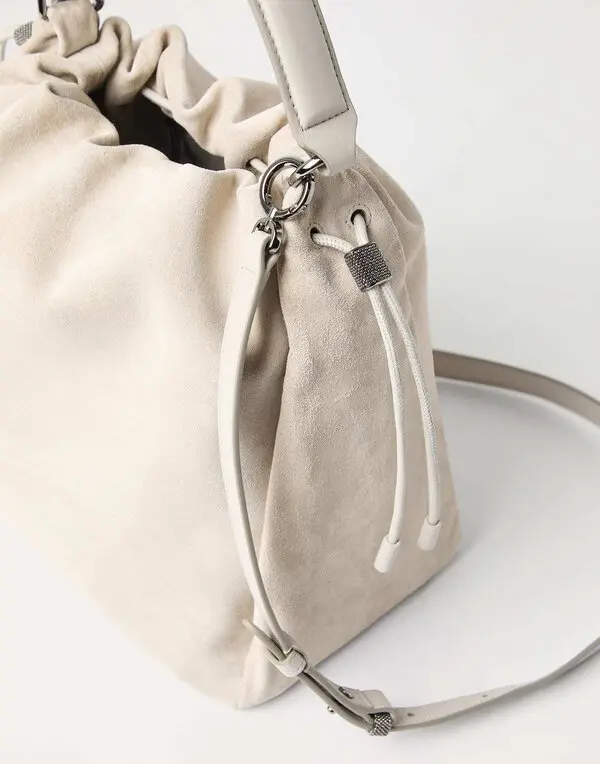Brunello Cucinelli Monili Drawstring Shoulder Bag