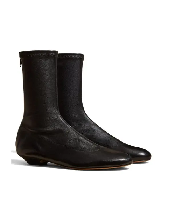 Khaite The Apollo Round Toe Ankle Boots