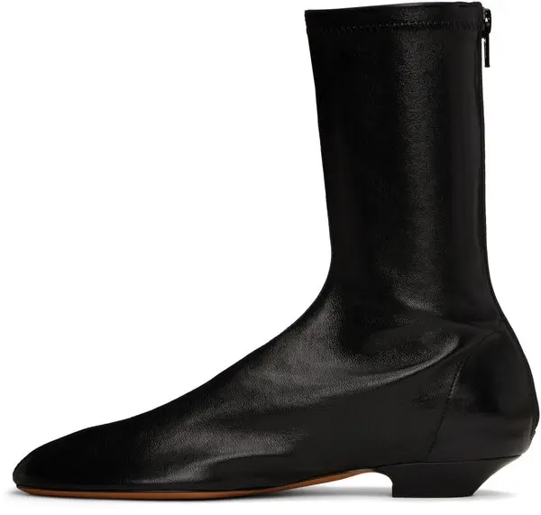 Khaite The Apollo Round Toe Ankle Boots