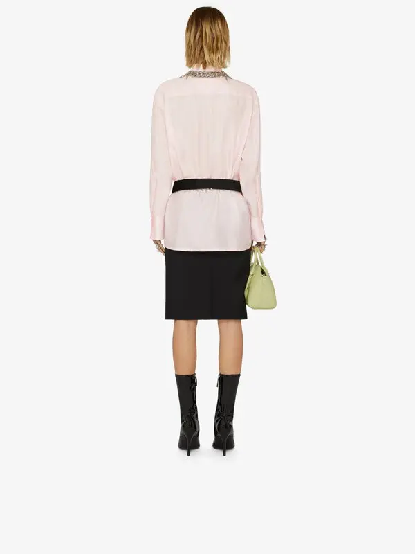 Givenchy Metallic Zipped Midi Skirt