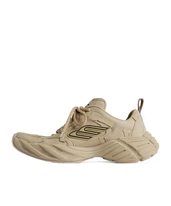 Balenciaga Monday" Lace-up Sneakers - Beige