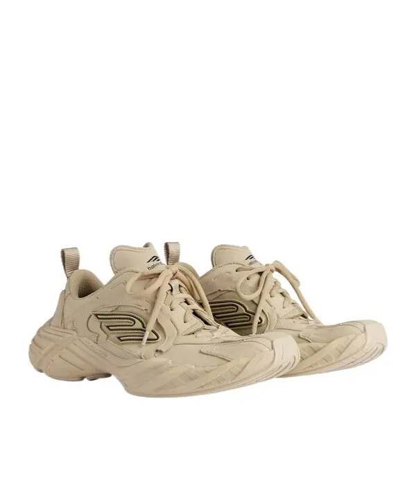 Balenciaga Monday" Lace-up Sneakers - Beige