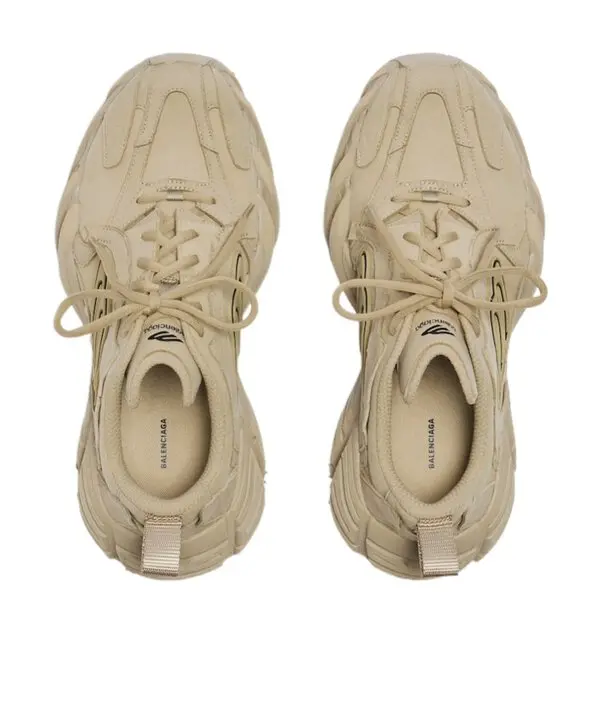 Balenciaga Monday" Lace-up Sneakers - Beige