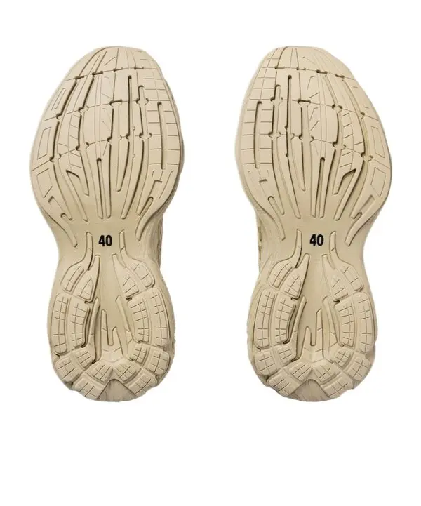 Balenciaga Monday" Lace-up Sneakers - Beige