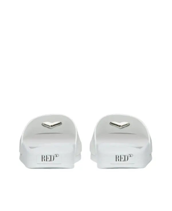 Red Valentino Open Toe Slides With Heart Detail