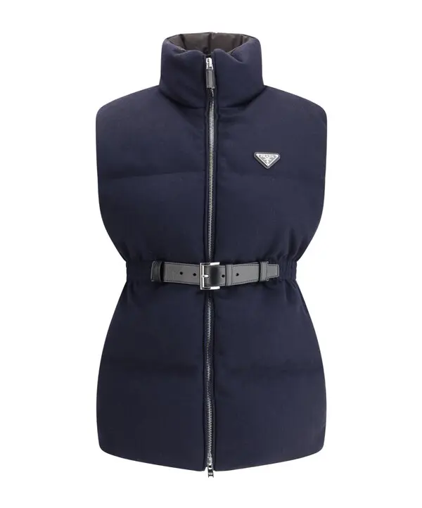 Prada Padded Triangle-logo Gilet