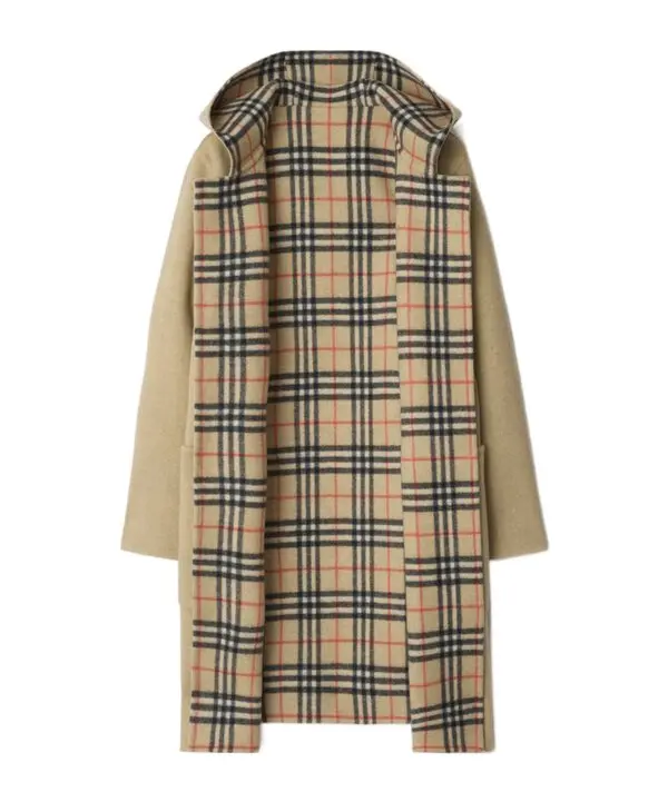 Burberry Belted Reversible Hooded Coat - Sand