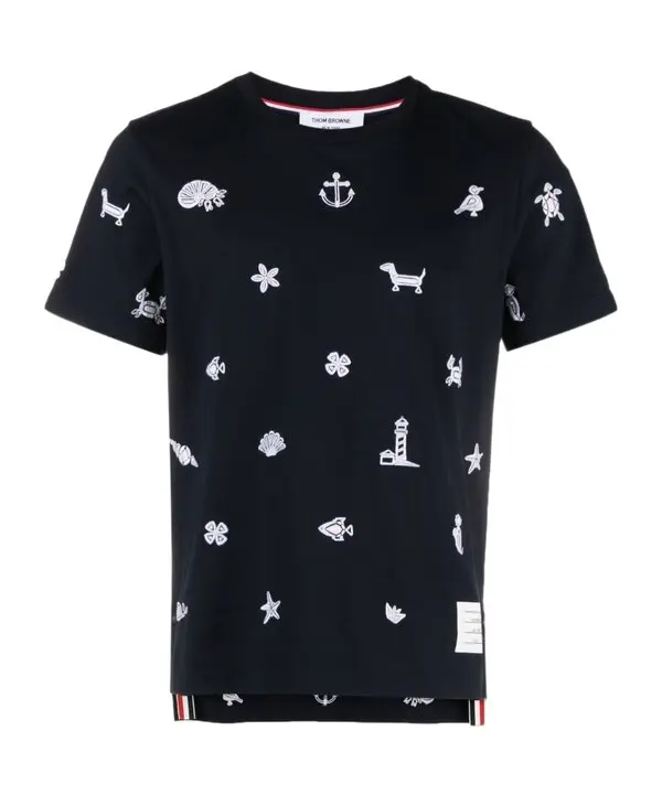 Thom Browne Jersey Nautical Short Sleeve T-shirt