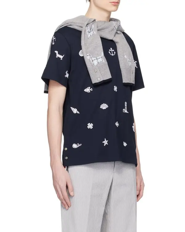 Thom Browne Jersey Nautical Short Sleeve T-shirt