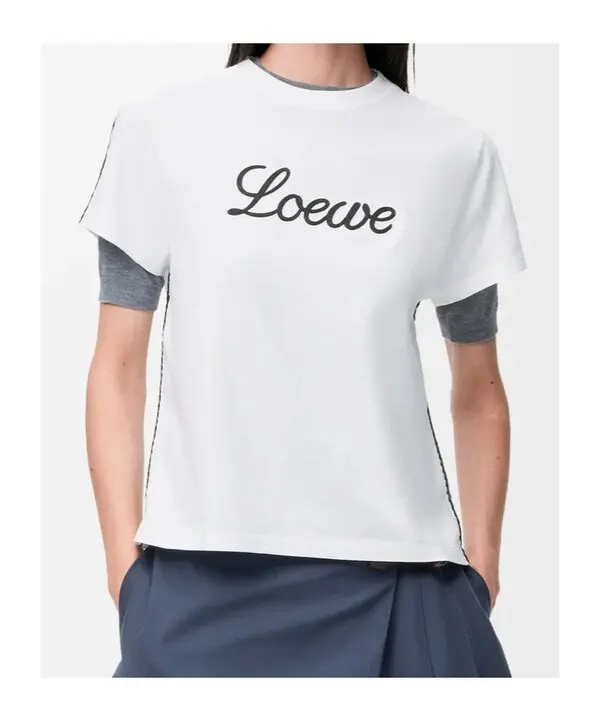 Loewe Logo Detail Crewneck T-shirt
