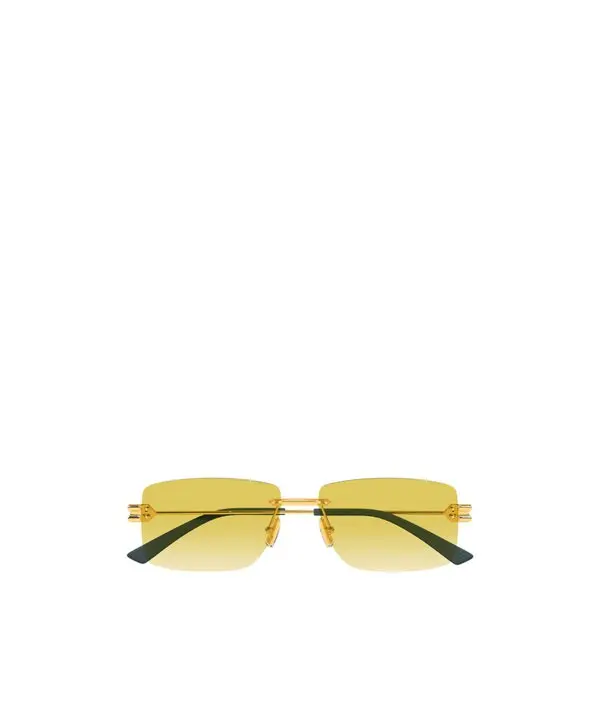 Bottega Veneta Rimless Square Sunglasses - Golden
