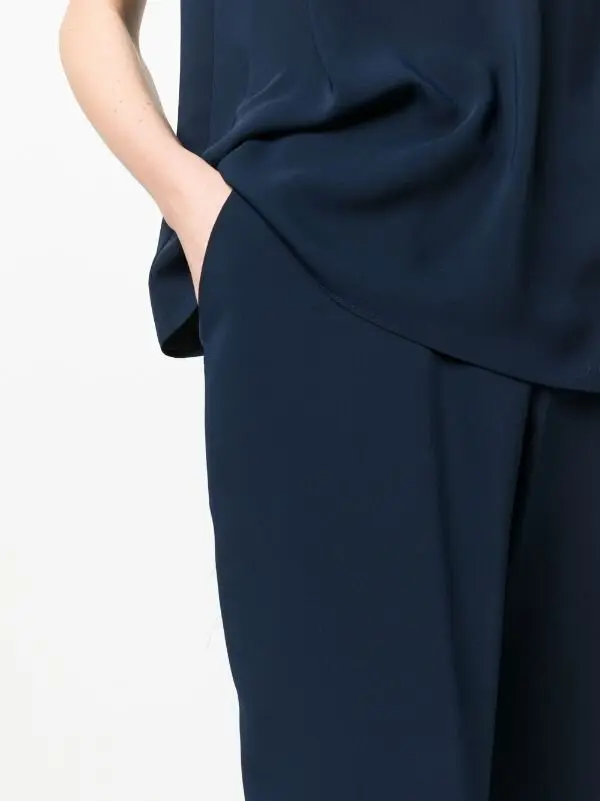 P.a.r.o.s.h Elasticated-waist Straight Leg Trousers - Black