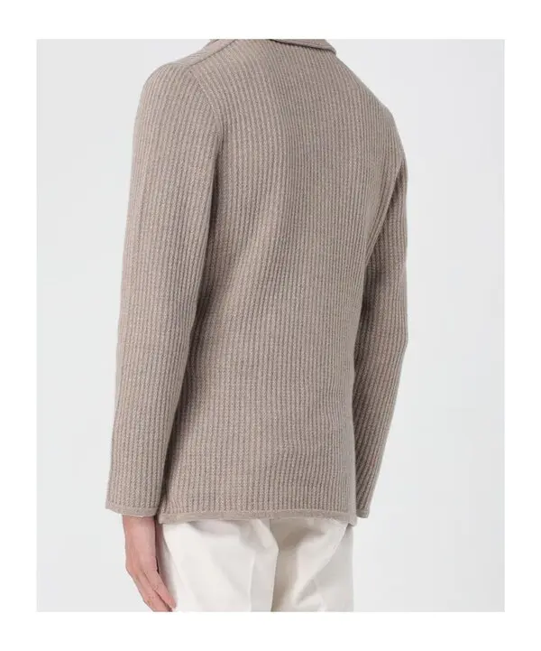 LARDINI Long Sleeve Cardigan With Button Closure - Nude