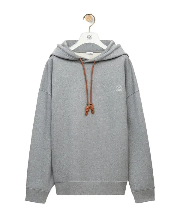 Loewe Long-sleeved Drawstring Hoodie - Grey