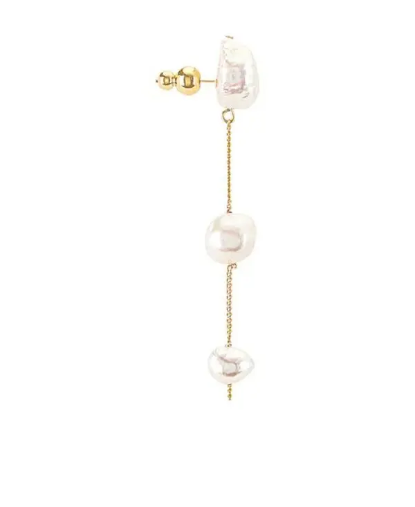 Cult Gaia Atum Pearl Embellished Drop Earrings - White