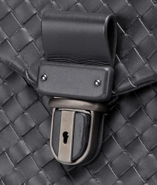 Bottega Veneta Intrecciato Weave Briefcase - Black