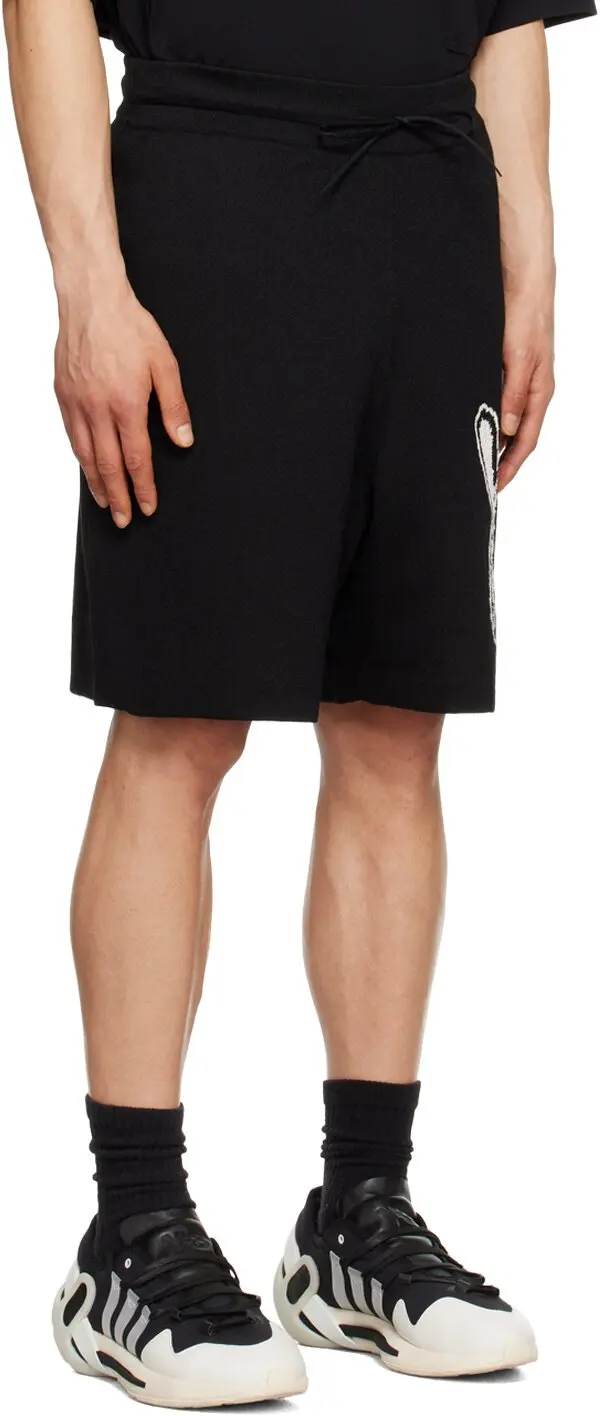 Y3 High-waisted Knitted Shorts With Logo