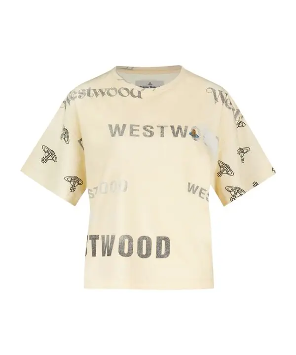 VIVIENNE WESTWOOD Logo-printed Crewneck T-shirt - Nude