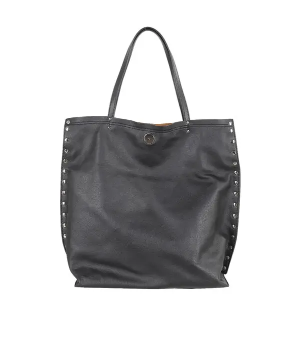 ZANELLATO Aspasso Studded Medium Tote Bag - Black