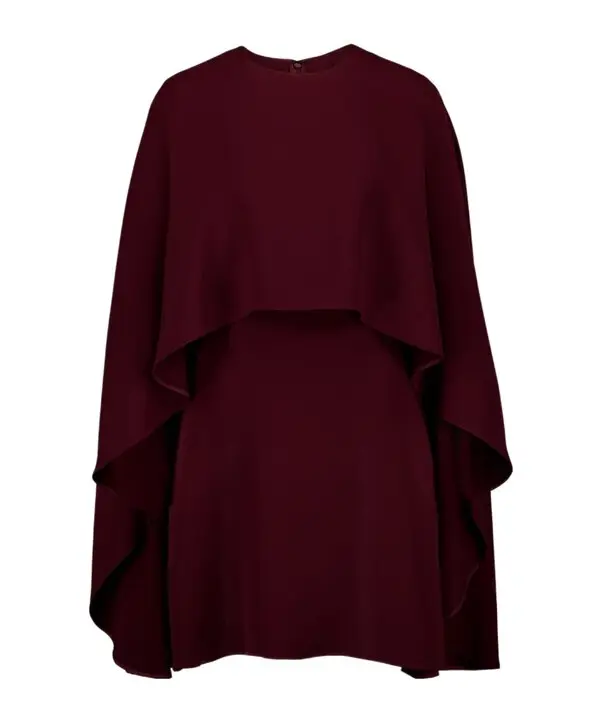 Valentino Garavani Cape With Round Collar And Zipper Opening