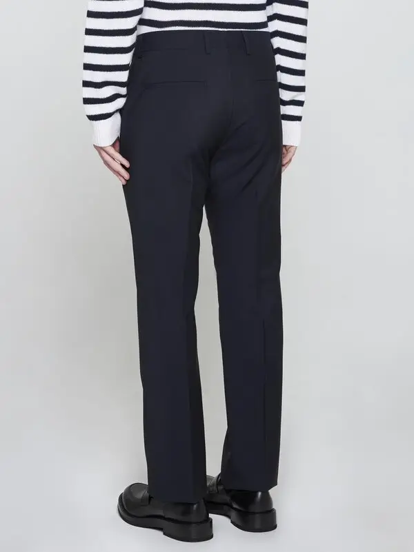 Valentino Garavani Pleated Straight Leg Trousers - Black