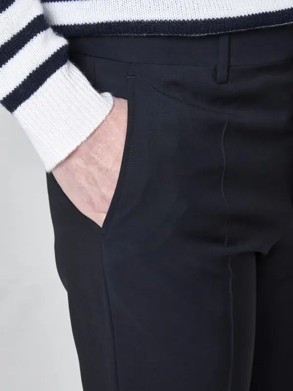 Valentino Garavani Pleated Straight Leg Trousers - Black