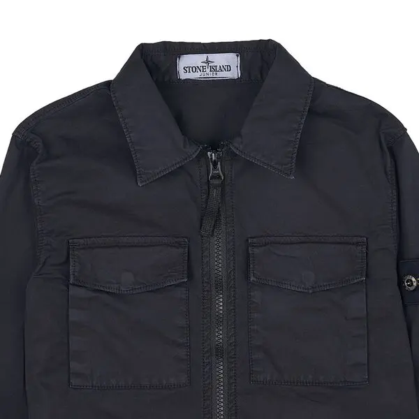 Stone Island Long-sleeved Zip-up Jacket With Logo Detail
