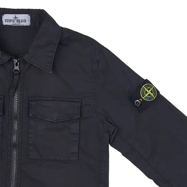 Stone Island Long-sleeved Zip-up Jacket With Logo Detail