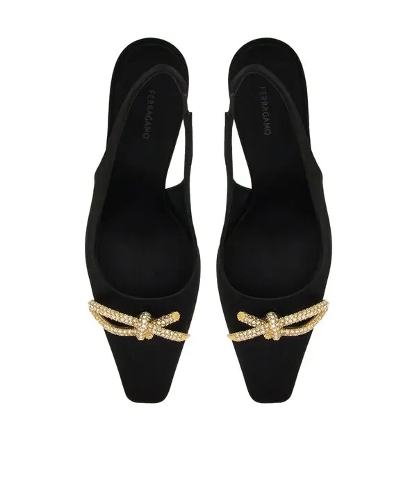 FERRAGAMO Embellished Slingback High-heeled Sandals