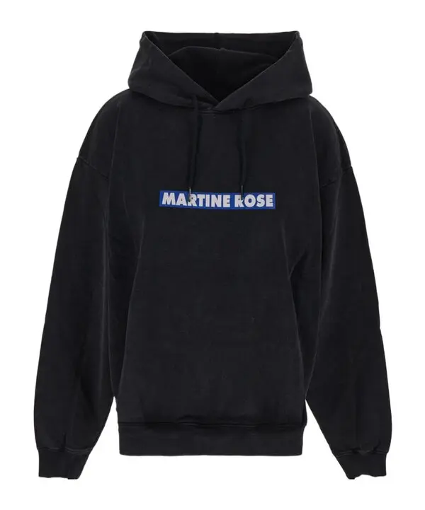 Martine Rose Long-sleeved Hooded Sweatshirt With Lettered Logo
