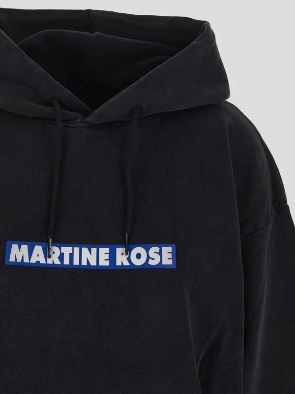 Martine Rose Long-sleeved Hooded Sweatshirt With Lettered Logo