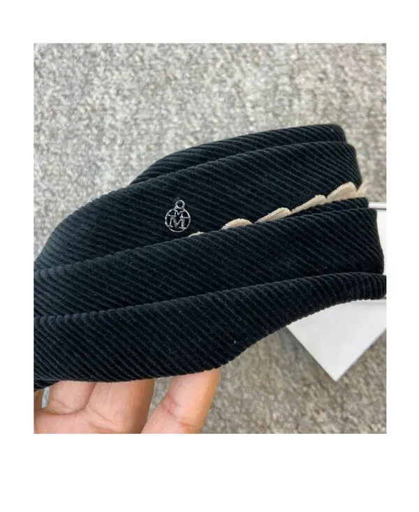 MAISON MICHEL Logo Patch Hair Band