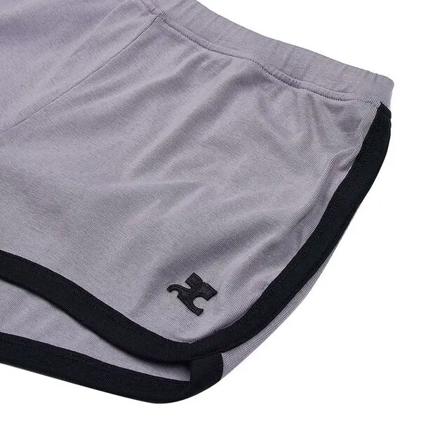 COURREGES Contrast Trim Mini Shorts - Gray