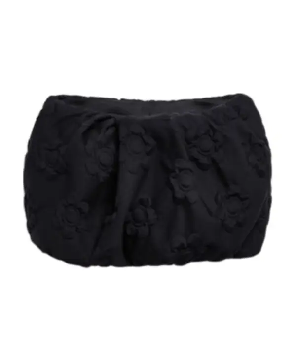 Sportmax Jacquard Geometric Ruched Puffball Mini Skirt