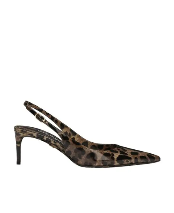 Dolce & Gabbana Leopard Print Slingback Pumps