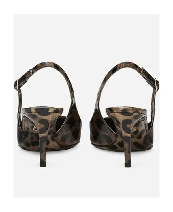 Dolce & Gabbana Leopard Print Slingback Pumps