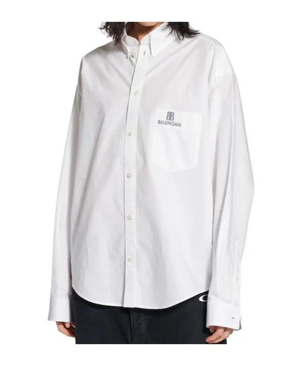 Balenciaga Oversized Button-up Shirt With Classic Collar