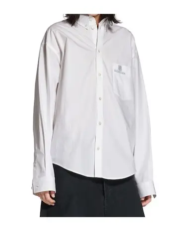 Balenciaga Oversized Button-up Shirt With Classic Collar