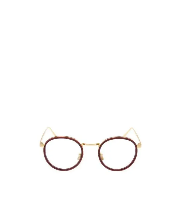 Linda Farrow Oval Frame Eyeglasses - Red