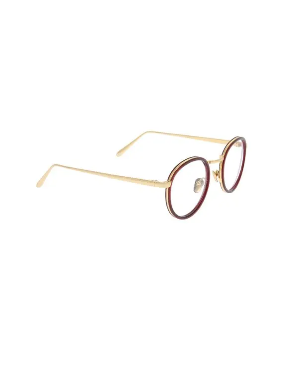 Linda Farrow Oval Frame Eyeglasses