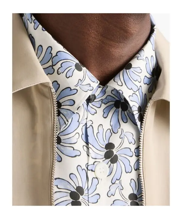 Prada Floral Printed Short Sleeved Shirt - White