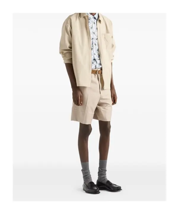 Prada Floral Printed Short Sleeved Shirt - White