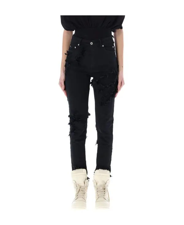 Rick Owens Detroit Distressed Denim Jeans