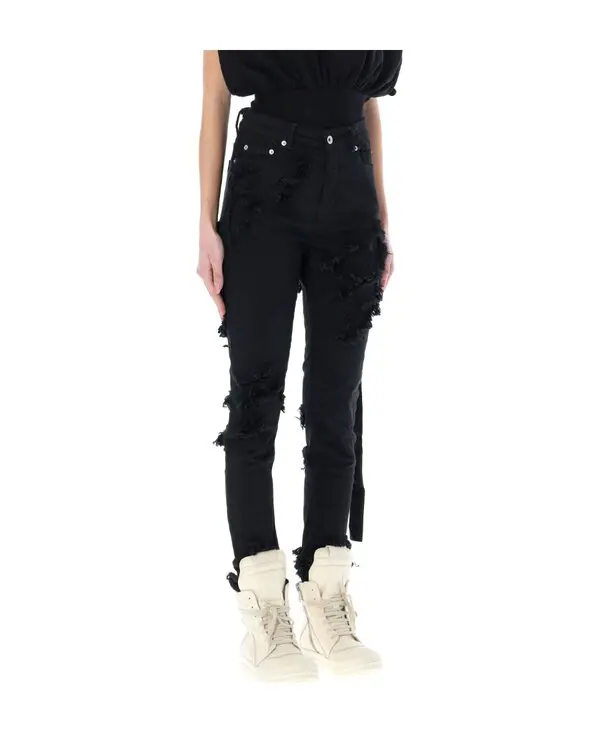 Rick Owens Detroit Distressed Denim Jeans